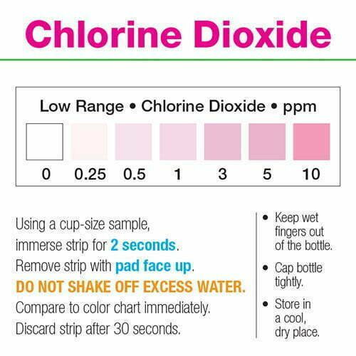 Chlorine Test Strip 0-200ppm (Vial of 100) - Labtek Services Ltd