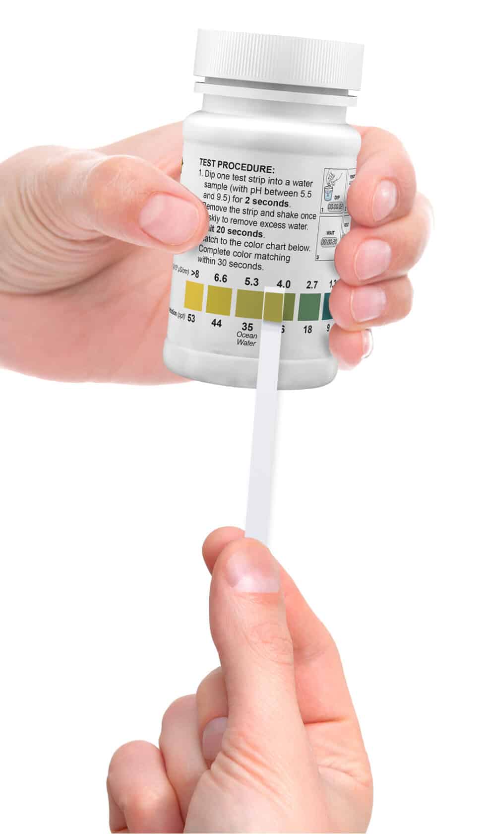 Salt Water Salinity Test Strips 0-53% 50strips - Labtek Services Ltd